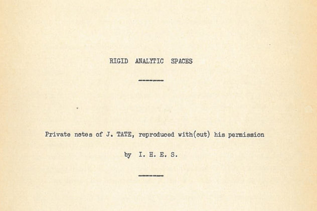 Mathematician John T. Tate died aged 94 - IHES